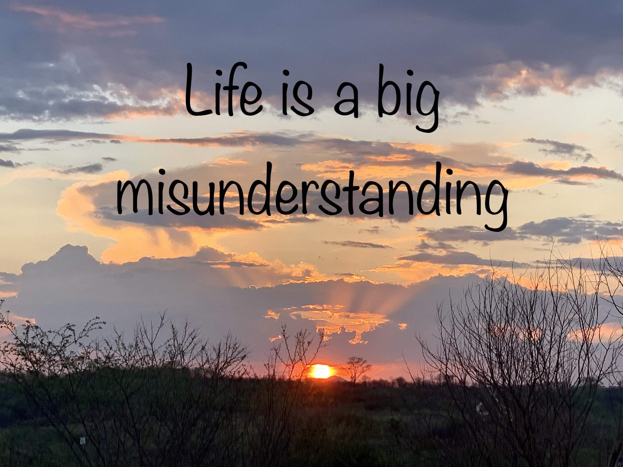 Life is a big misunderstanding – Anita's writing corner